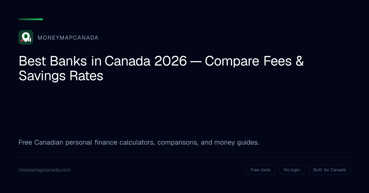 Best Banks in Canada 2026 — Compare Fees & Savings Rates | MoneyMapCanada