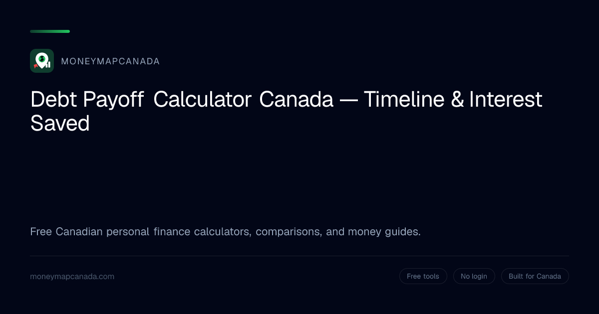 Debt Payoff Calculator Canada — Timeline & Interest Saved | MoneyMapCanada